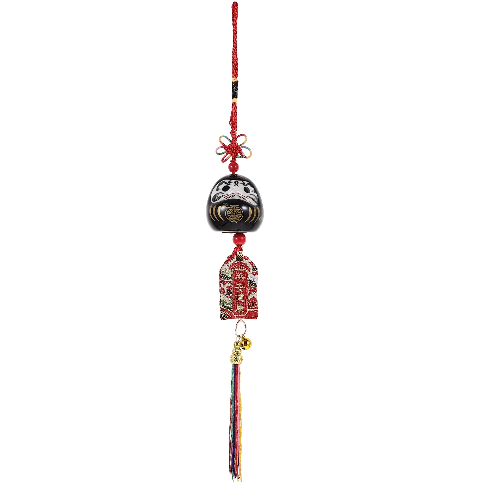 heka Japanese Amulet Daruma Bell Vintage Wind Chime Car Pendant Omamori ...