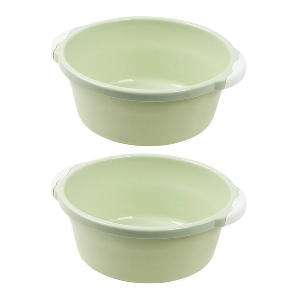 hekezhi 2PCS Round Dish Wash Basin Plastic Laundry Hand Wash Bucket ...