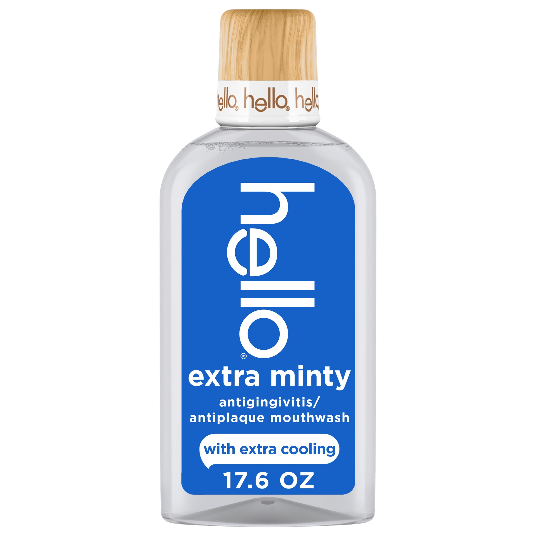 hello Extra Minty Alcohol Free Mouthwash, Fluoride Free Fresh Breath ...