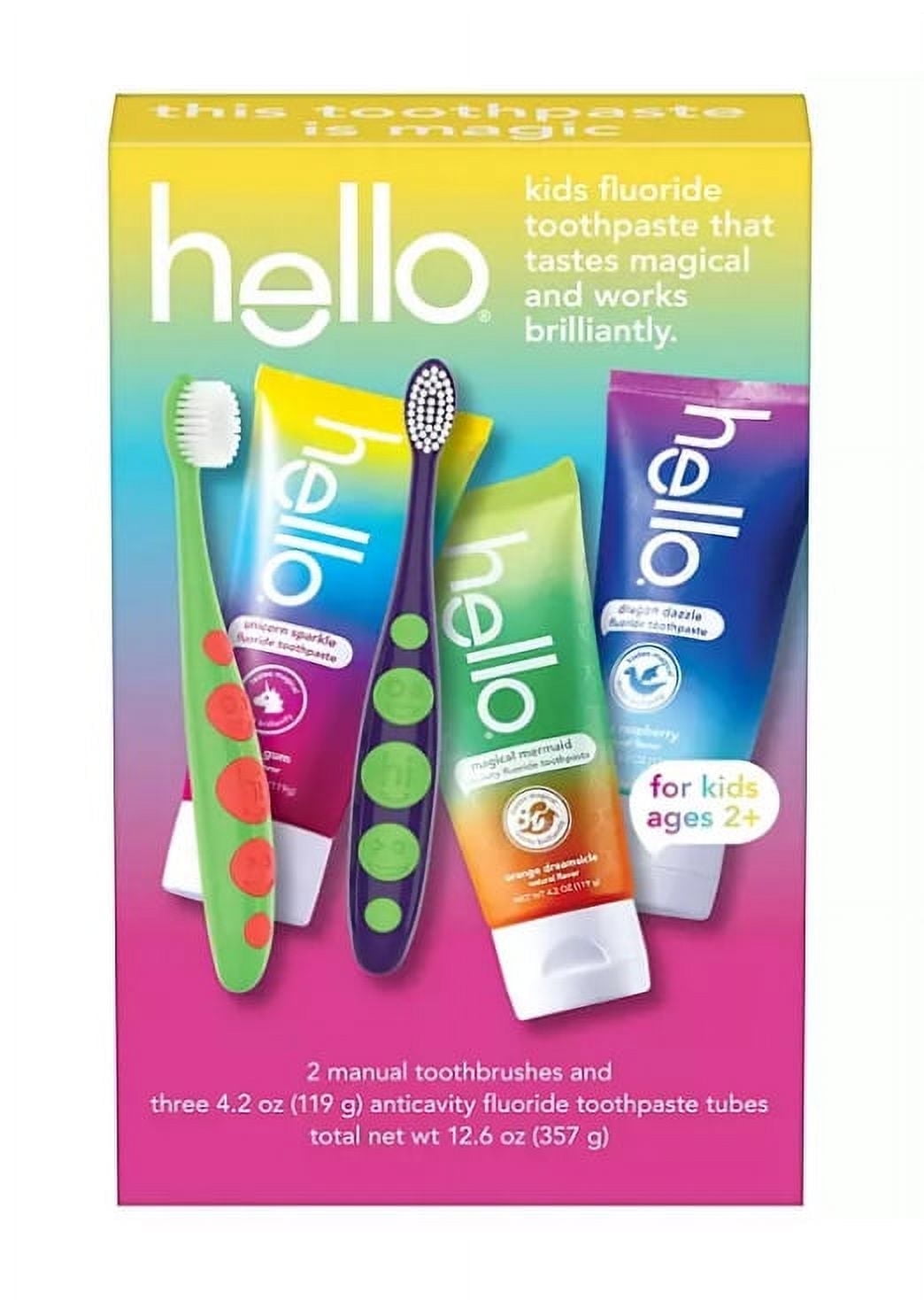 hello Kids Toothpaste and Toothbrush Variety Pack - Walmart.com