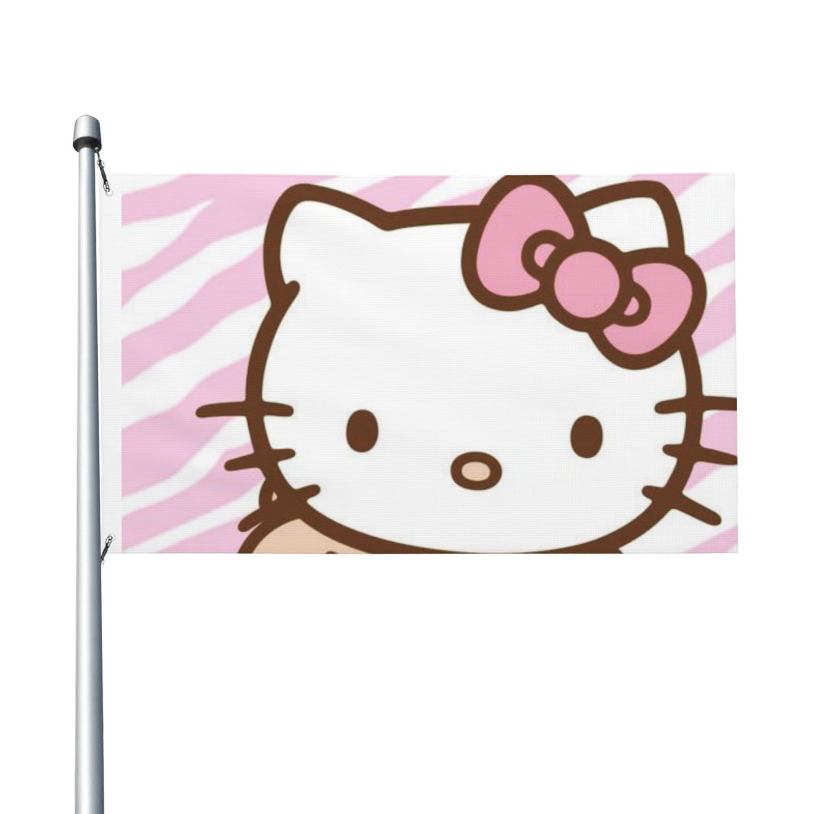 ★hello Kitty★ 3x5ft Face Flag Fade Proof Holiday Fall Flag Outdoor ...