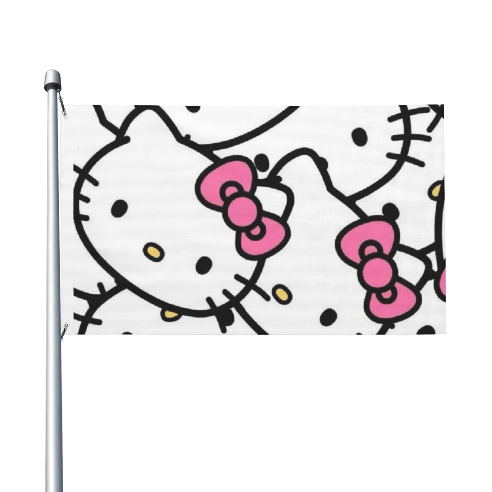 ★hello Kitty★ 3x5ft Face Flag Fade Proof Holiday Fall Flag Outdoor ...
