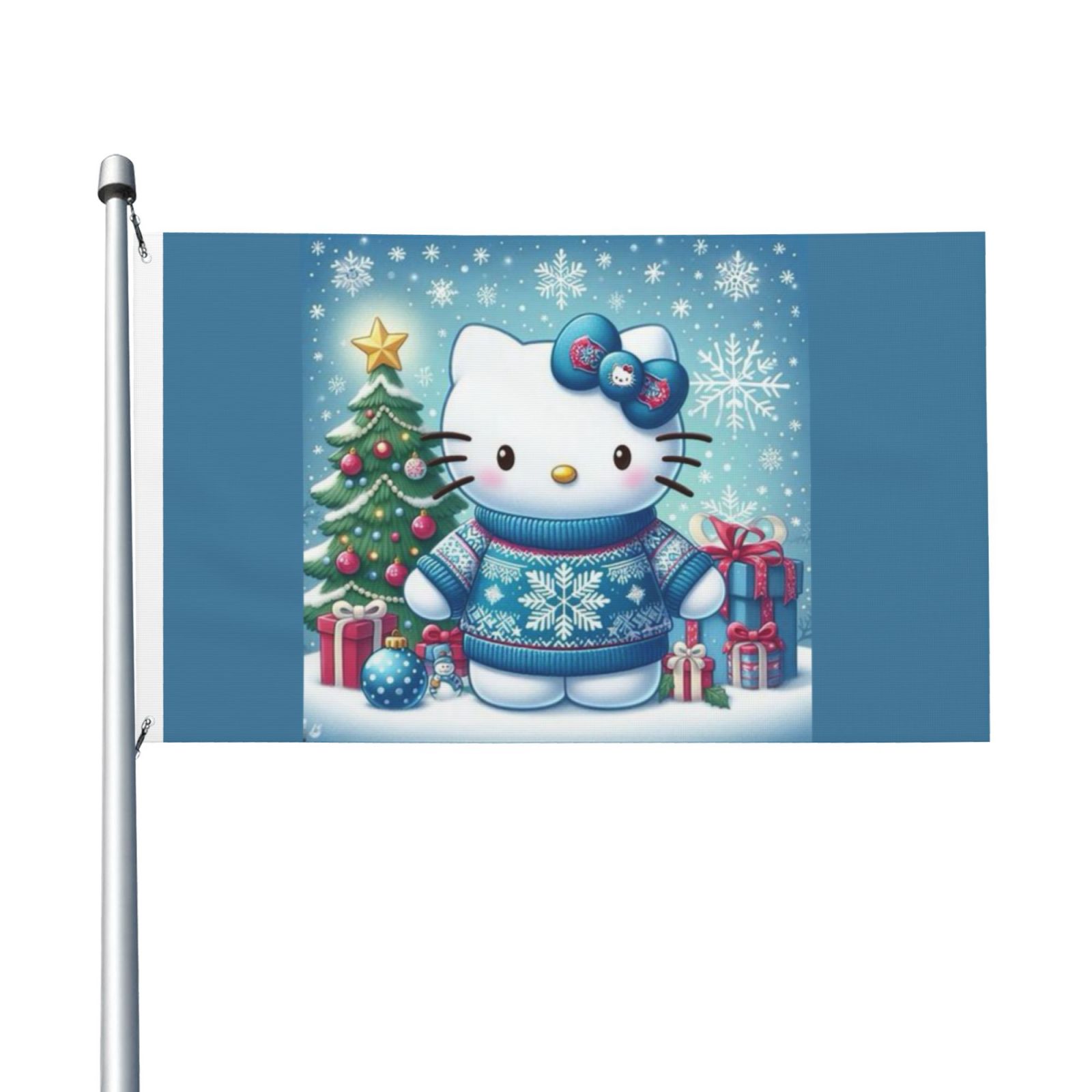 ★hello Kitty★ 3x5ft Face Flag Fade Proof Holiday Fall Flag Outdoor ...