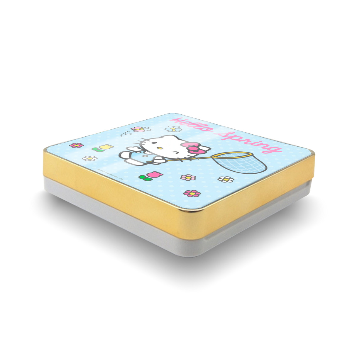 hello Kitty Square Portable Air Puff Box Cosmetic Air Cushion Box Empty ...