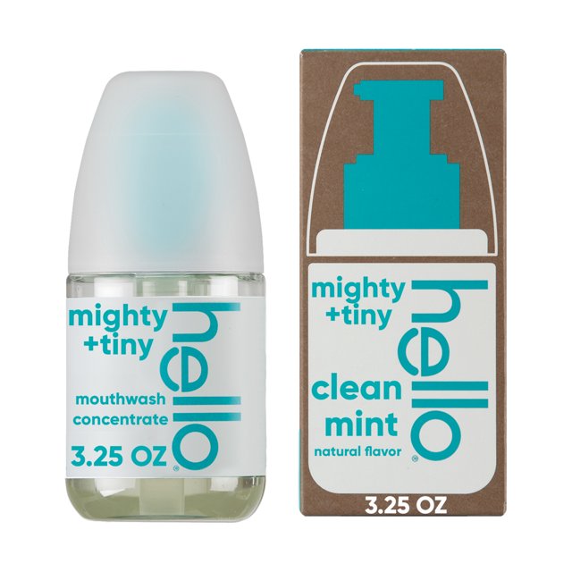 hello Naturally Clean Mint Travel Mouthwash Concentrate, Alcohol Free ...