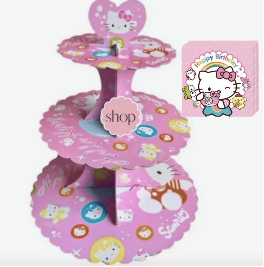 hello kitty 1pc cupcake holder with napkins cute party decoration ...
