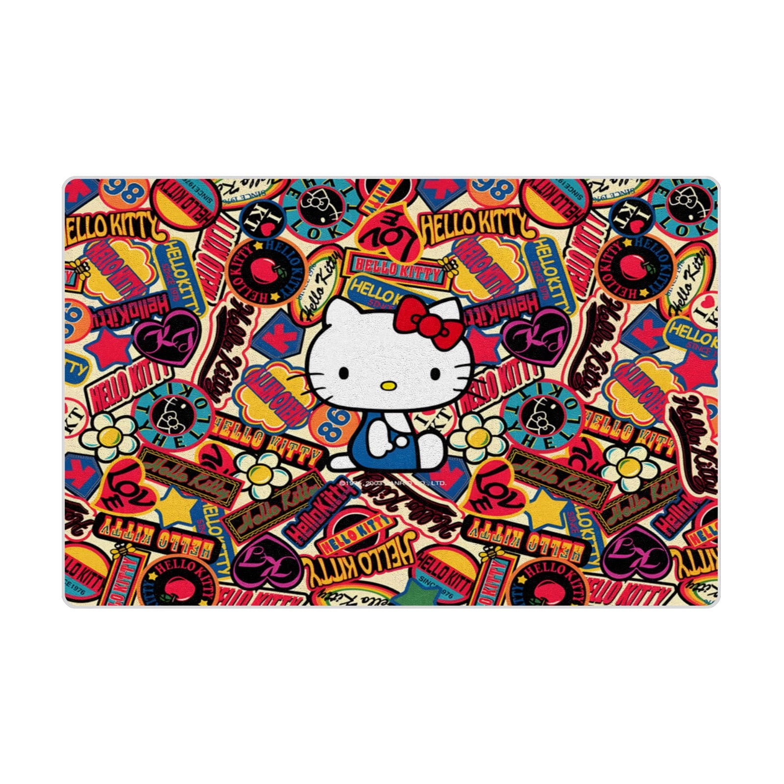 hello kitty Area Rugs, Large Carpet, Washable Rug Mat, Flannel Non-Slip ...