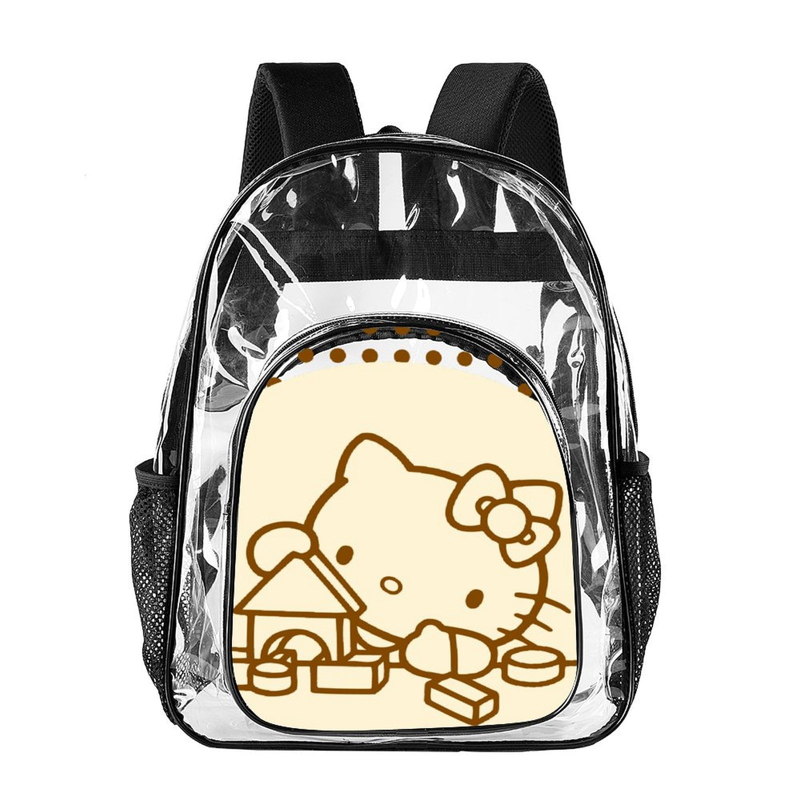 hello-kitty Clear Backpack Heavy Duty Transparent School Bookbag Large ...