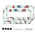 hello kitty License Plate Frame (2 Pieces) Cute Cartoon Metal Label ...