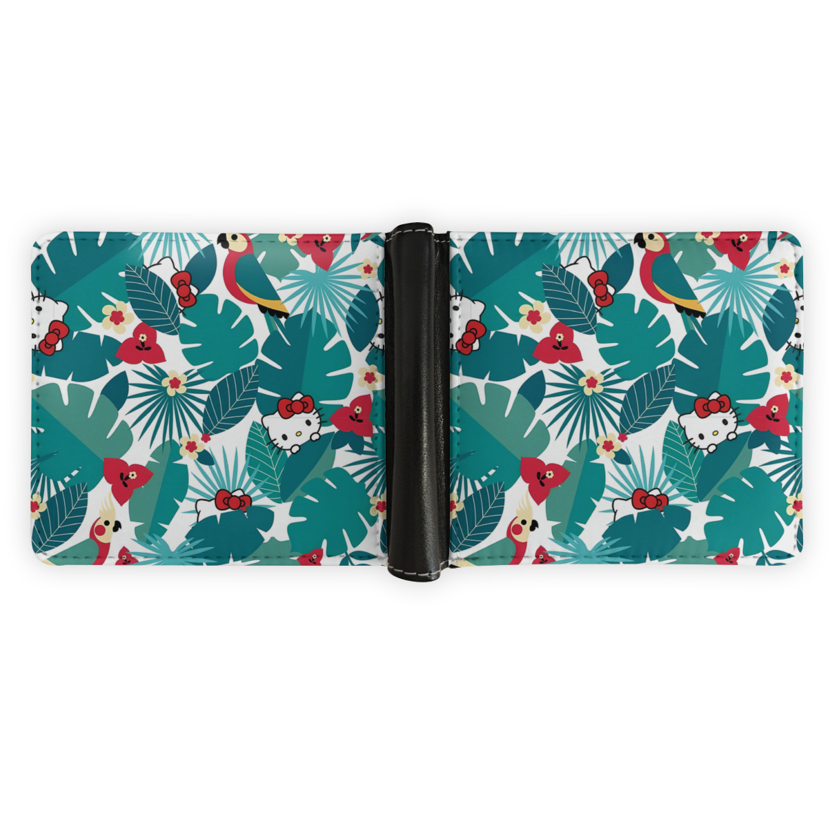 hello kitty Men's cartoon character folding wallet Full color printed ...