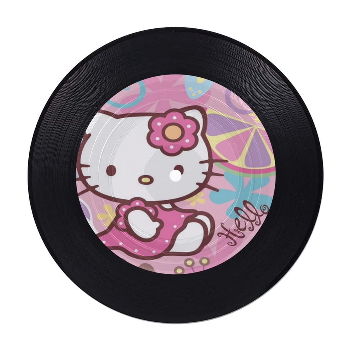 hello kitty Retro coasters, record coasters, cup holders, personalized ...