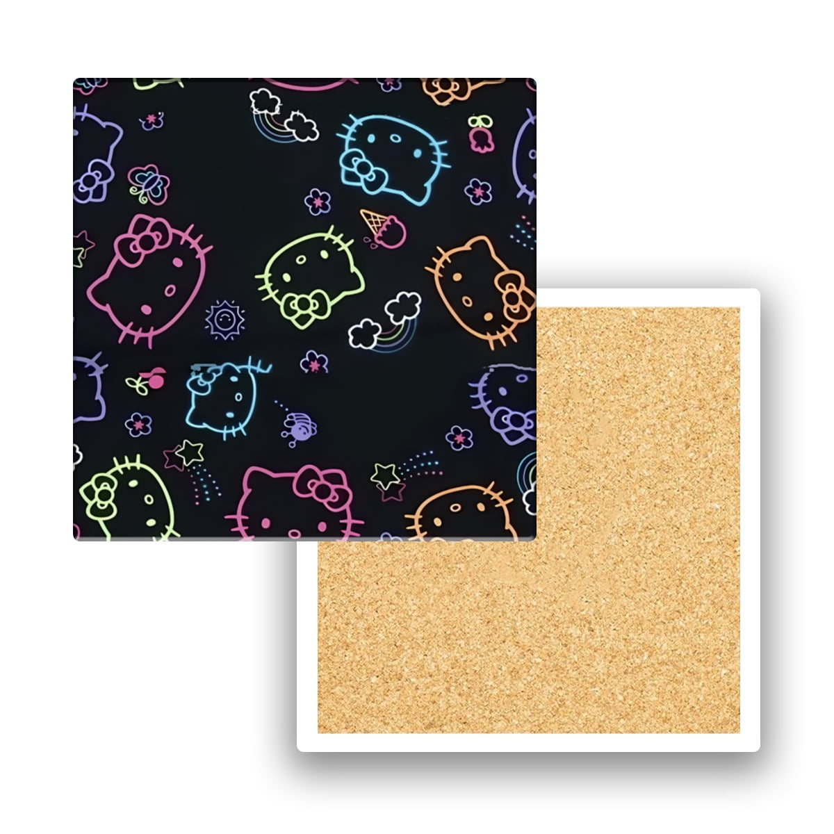 hello kitty Square Square Square Ceramic coasterss 2PCS - Walmart.com