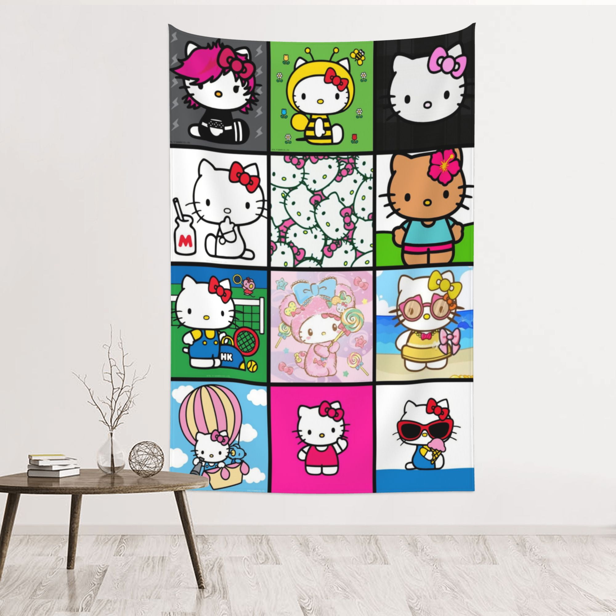 hello kitty Tapestry for Men, Boys Bedroom Living Room Dorm Wall Decor ...