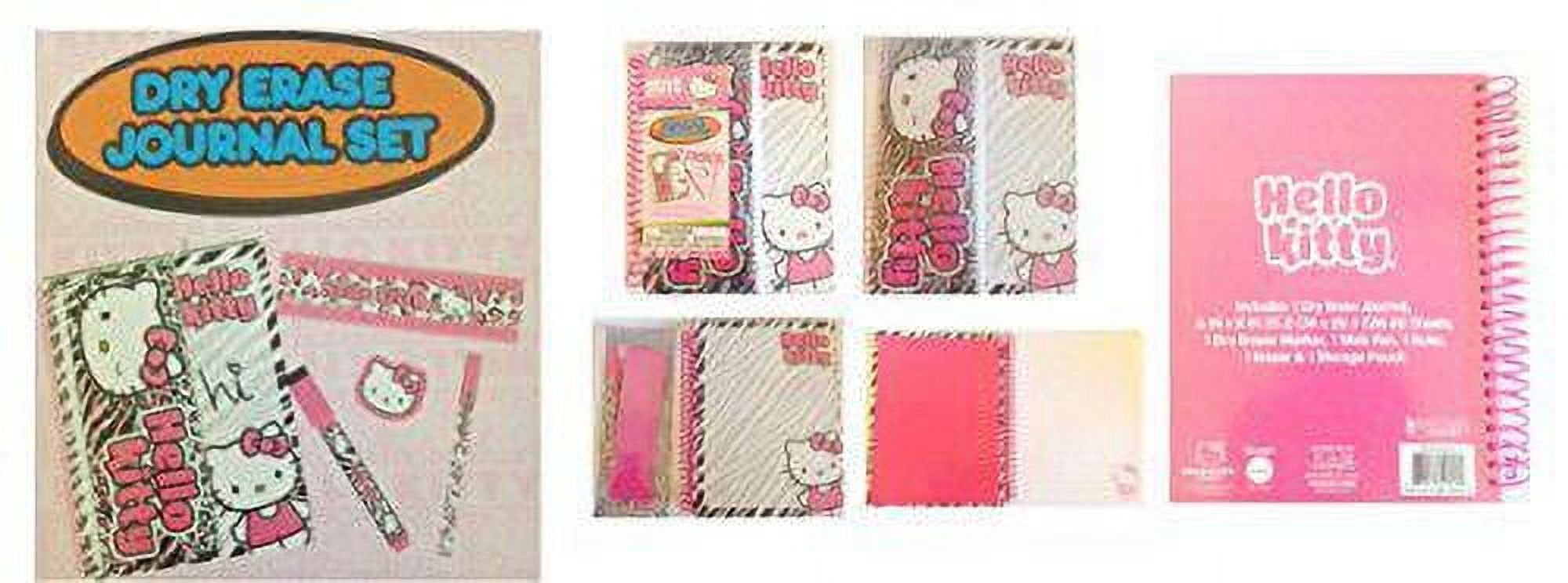 hello kitty zebra dry erase journal set 6 pcs (journal, marker, pen ...