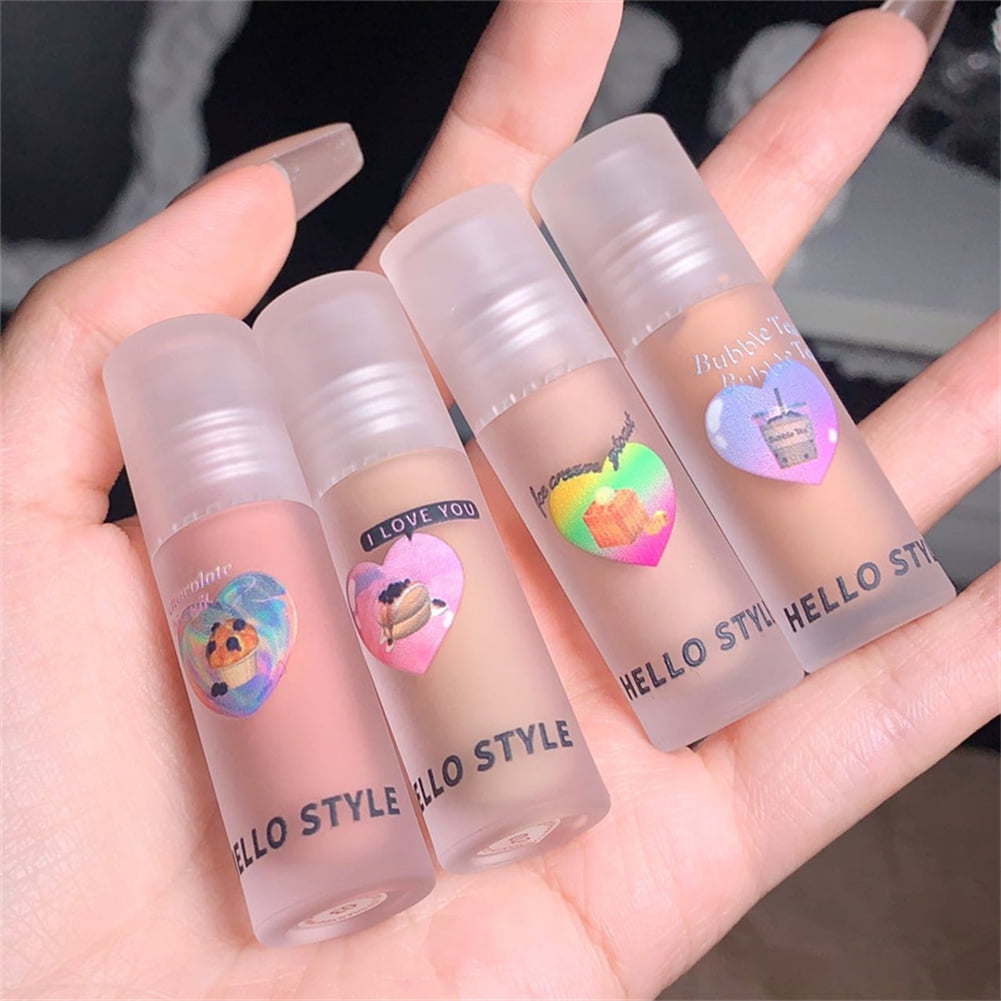 hello style heart liquid monochrome matte eye shadow milk tea earth color base repairing blush ...