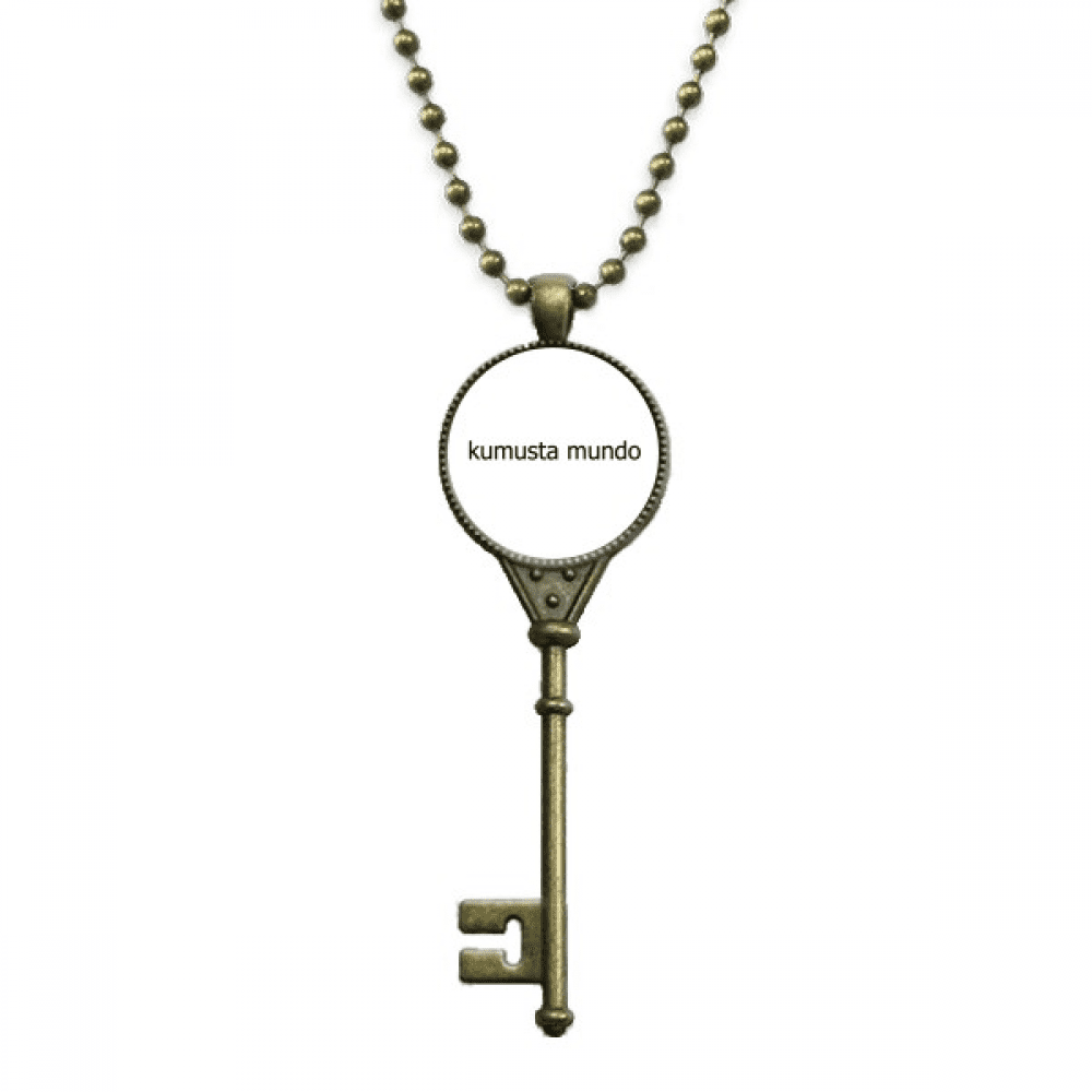 hello world filipino art deco fashion key necklace pendant tray ...