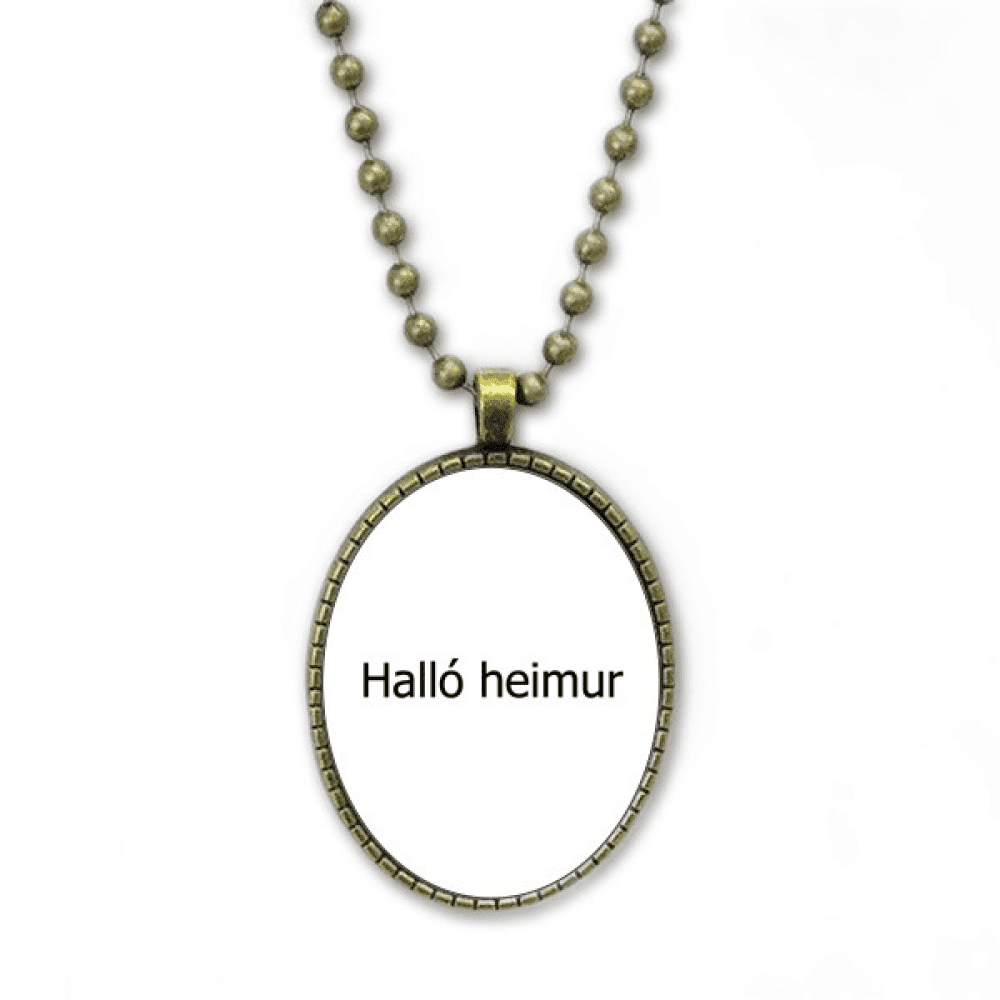 hello world icelandic art deco fashion necklace vintage chain bead ...