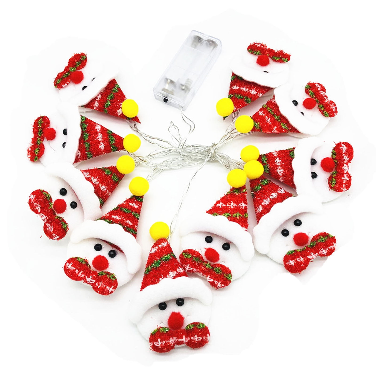 hengsof 10-Light Christmas Snowman String Lights - Waterproof & UL ...