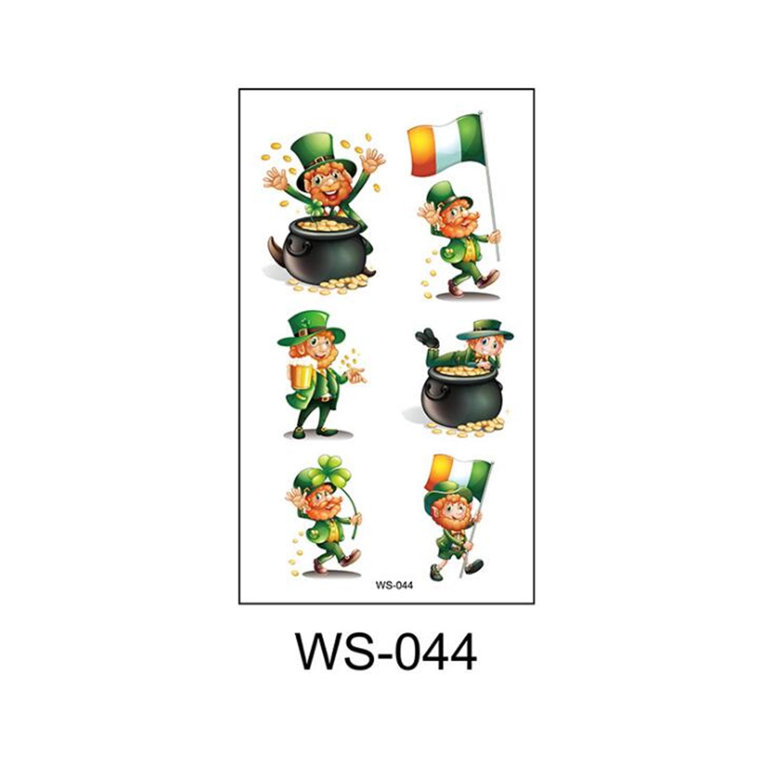 hengsof 10 Sheets St. Patrick's Day Temporary Luminous Tattoos, 180 Pcs ...