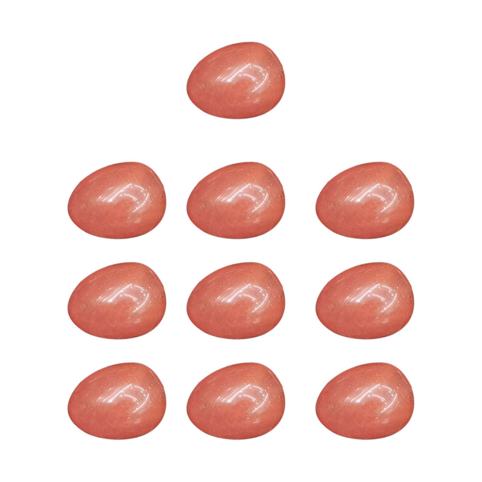 hengsof 10pcs 20mm Crystal Mini Egg Rock Crystal Gemstone Polished ...