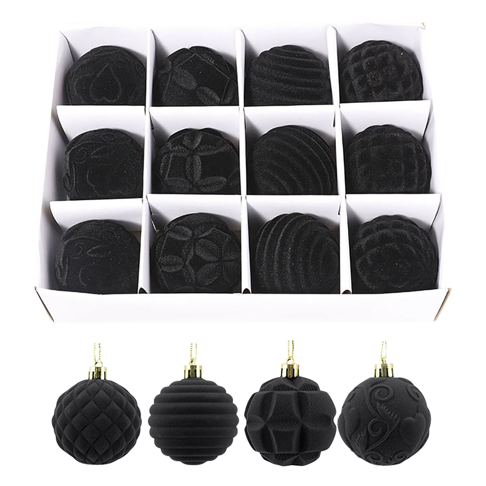 hengsof 12PCS 6CM Christmas Balls Ornaments Set, Shatterproof ...