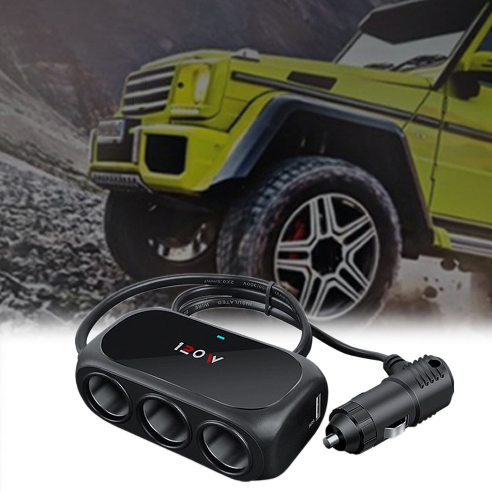 hengsof 5-in-1 Car USB Charger Multi Port, 12V Car Phone Charger ...