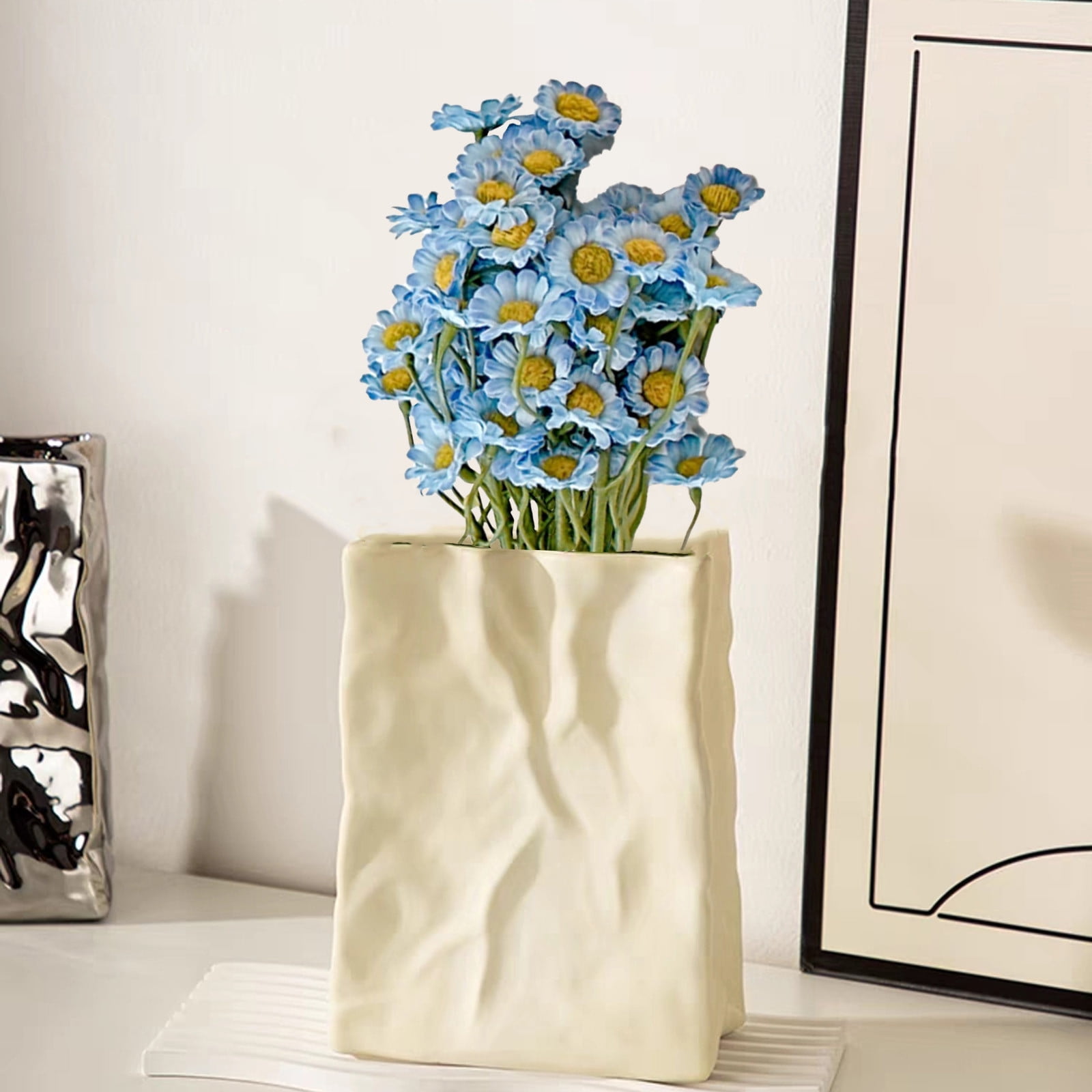 hengsof Artificial Daisy Flowers 6 Bundle Fake Spring Chamomile Flowers ...