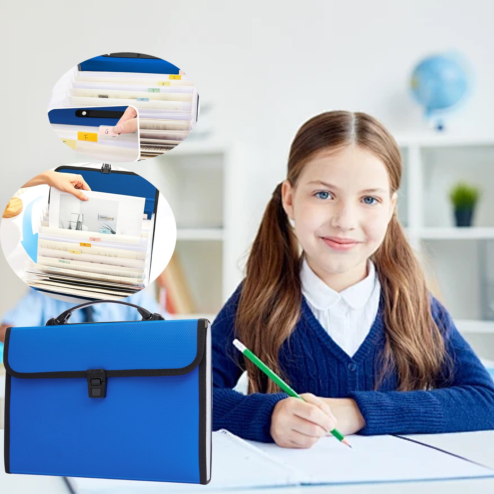 hengsof Back to School Supplies Unisex Bag Briefcase Insert Organizer ...