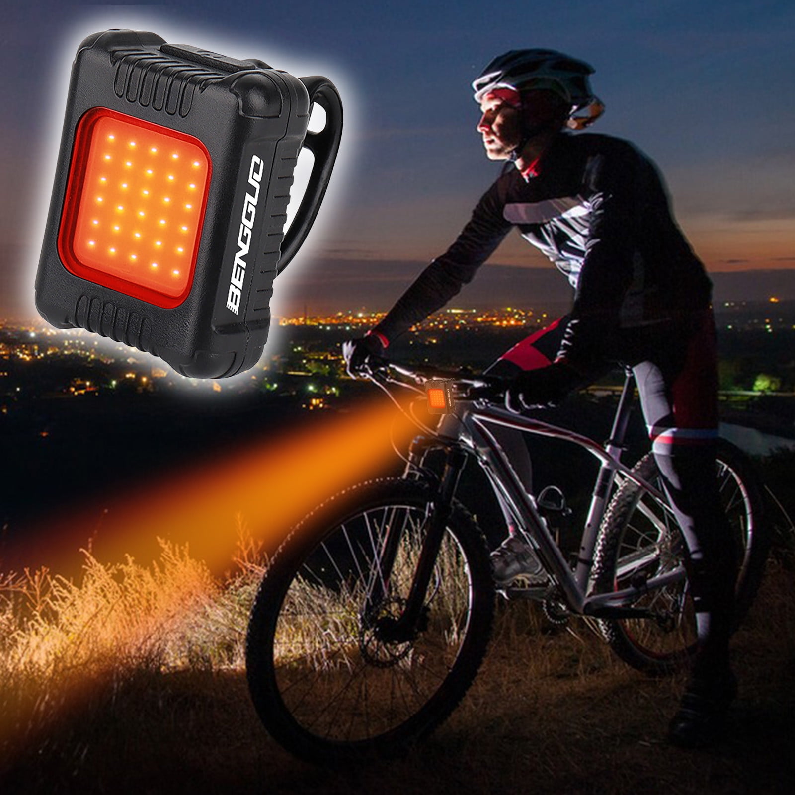 hengsof Bike Lights, USB Rechargeable Bike Lights Front and Back, IPX5 ...