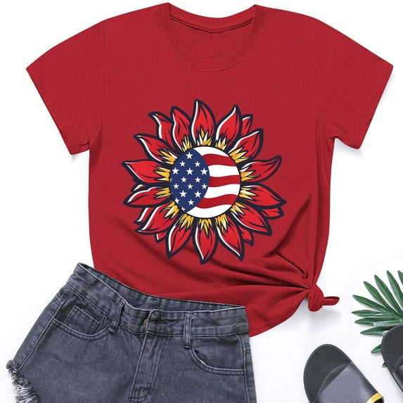 hengsof Boys Patriotic Independence Day Printed Short Sleeve T-Shirt ...