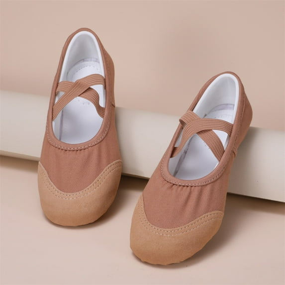 hengsof Boys' and Girls' Canvas Ballet Flats Children's Ballet Flats ...