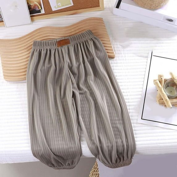hengsof Children's Breathable Quick Dry Ice Silk Pants Unisex Loose ...