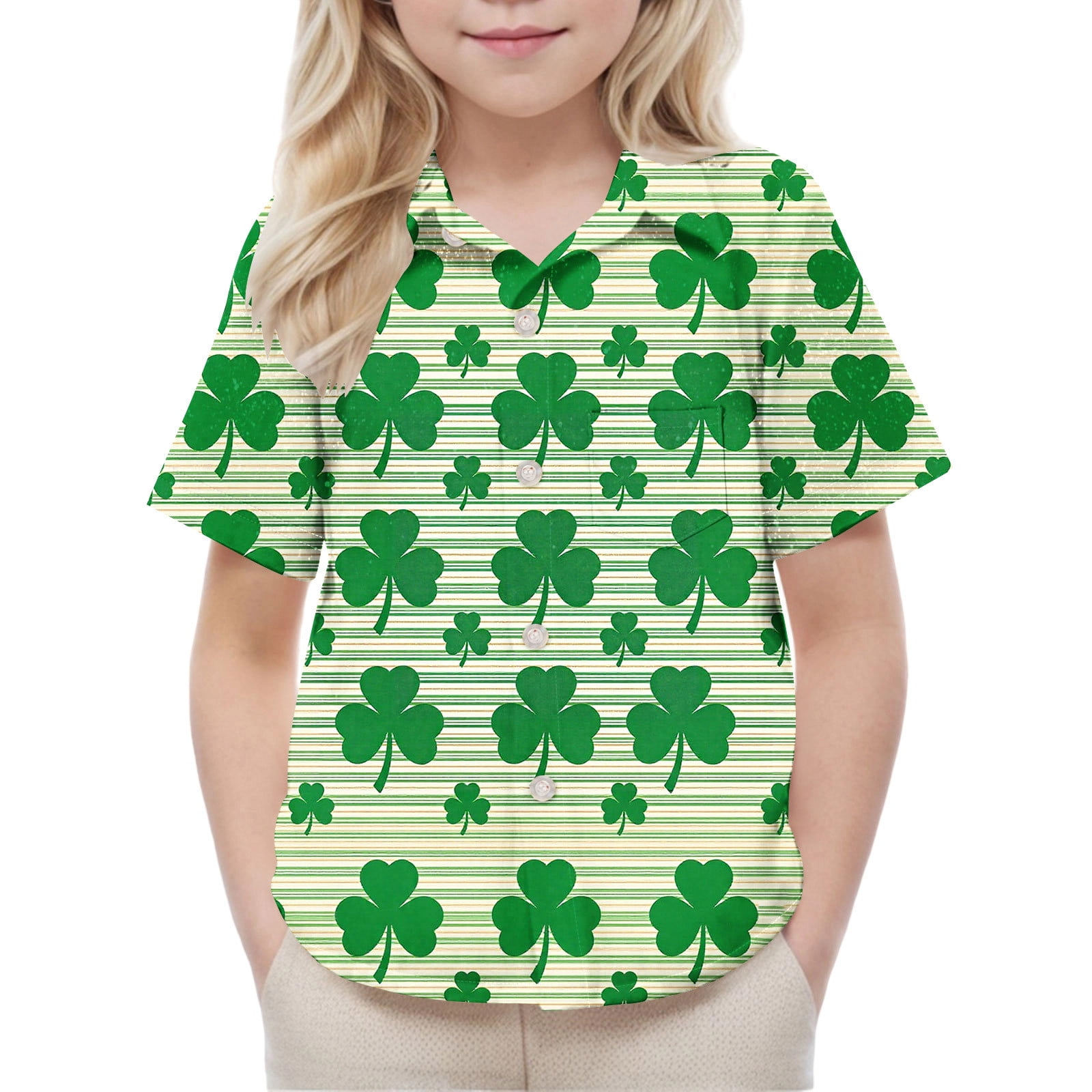 hengsof Children's Fashion Shirts Novelty Prints Fun Short Sleeve Lapel ...