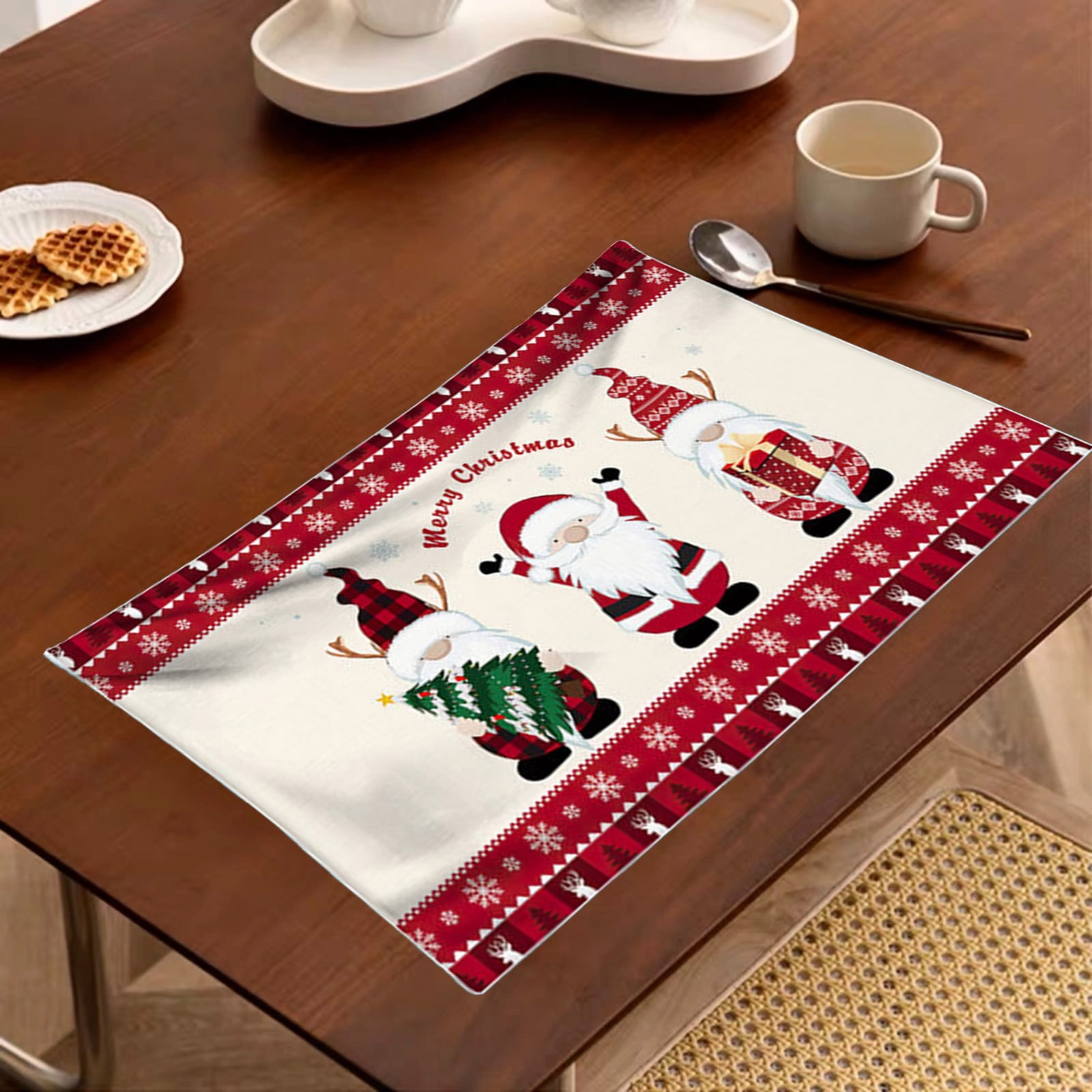 hengsof Christmas Paper Placemats 16.5x12.6x0.4 in Disposable Place ...