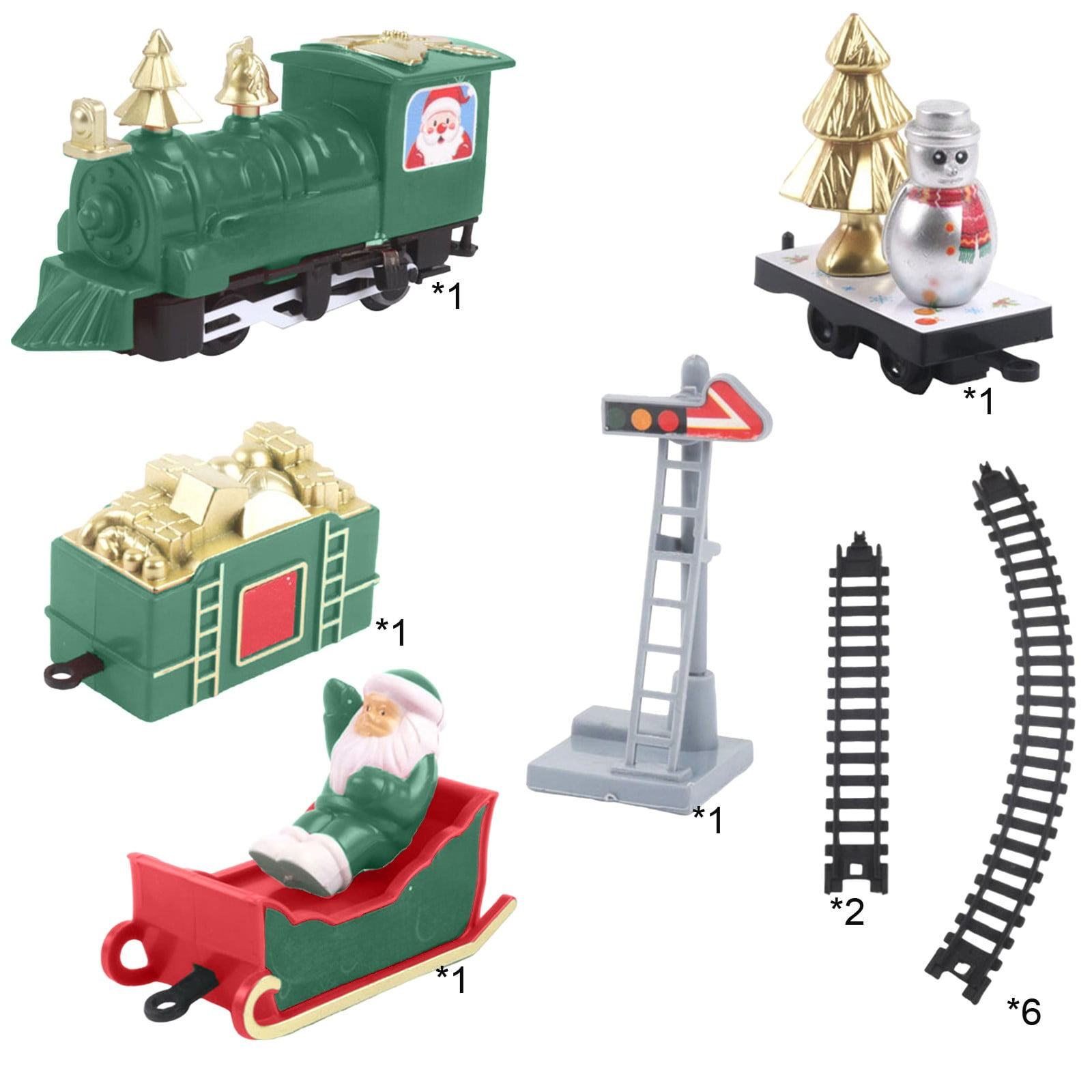 hengsof Christmas Train Set Christmas Train Toy with Light Sound for ...