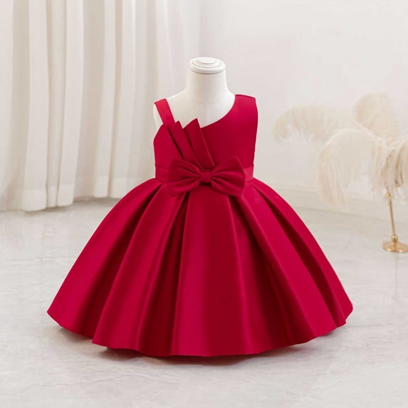 hengsof Color Block Back Zipper Party Dress for Girls, Sleeveless Midi ...
