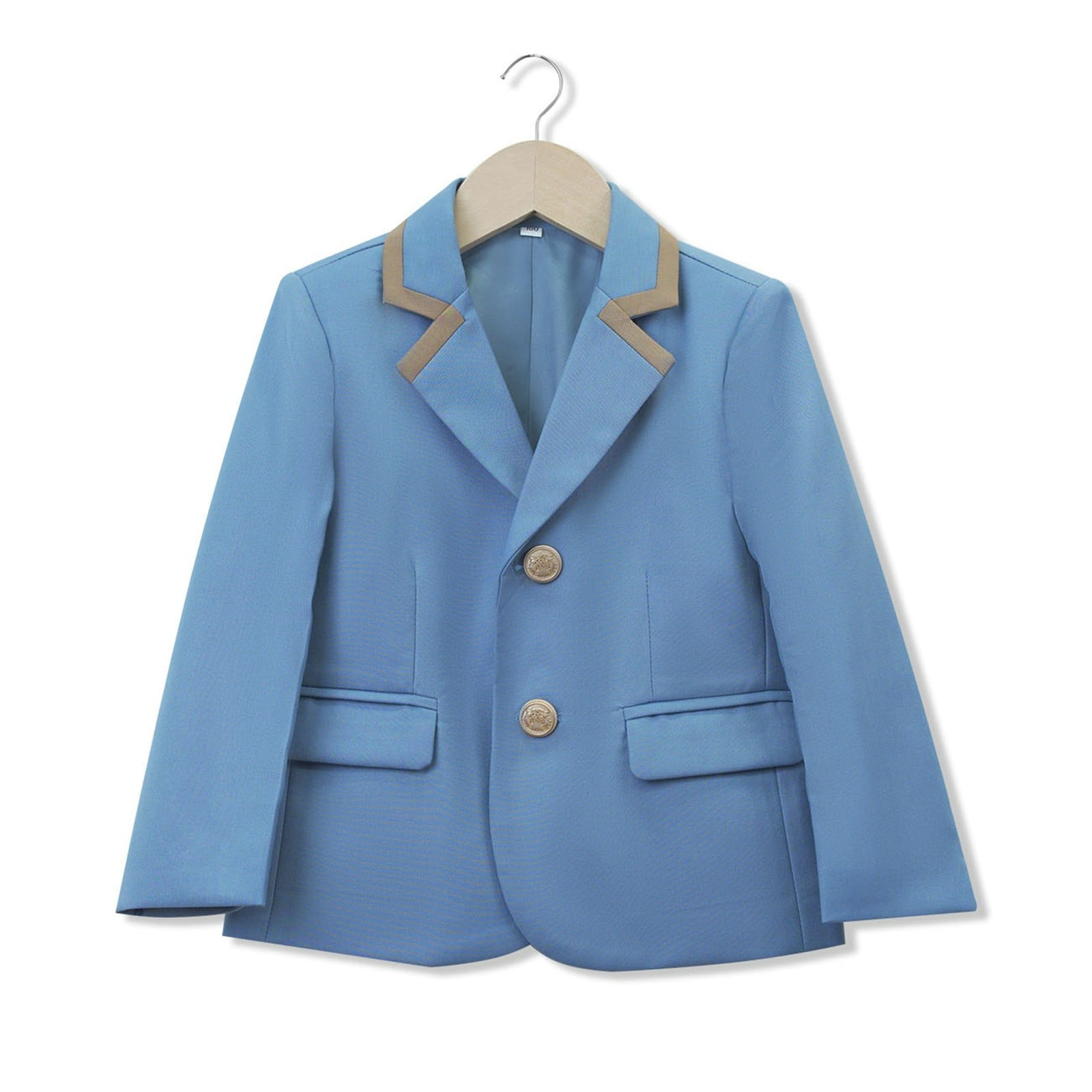 hengsof Color Block Collared Blazer for School Uniform, Kids Formal ...