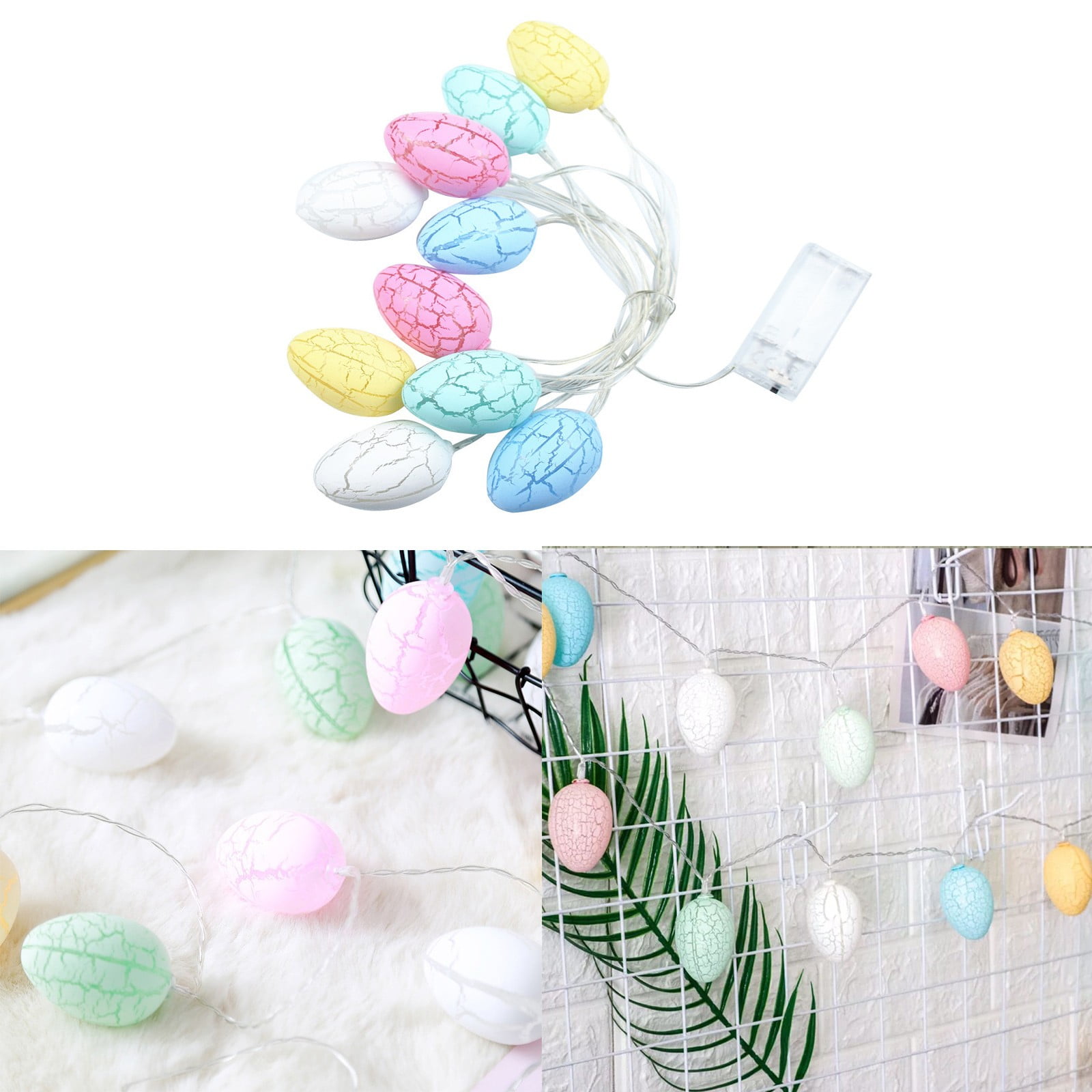 hengsof Easter Decorations Lights,Easter Eggs LED String Lights Battery ...