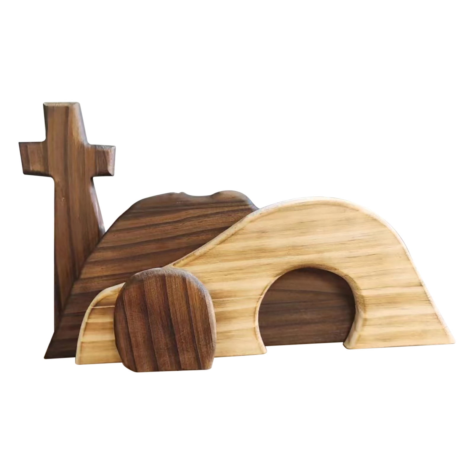 hengsof Empty Tomb Easter Scene and Cross, Wooden Empty Tomb Jesus Tomb ...