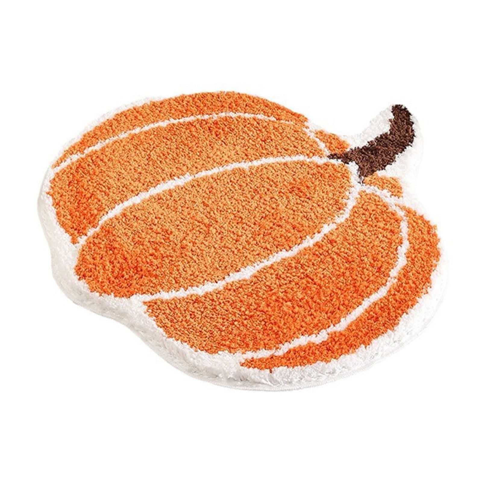 hengsof Fall Bathroom Rugs, Thanksgiving Pumpkin Bath Mat, Orange ...