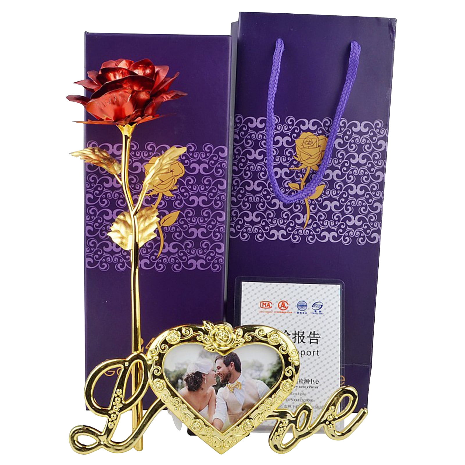 hengsof Gold Dipped Rose 24K Gold Rose, Romantic Gifts for Women in Her ...