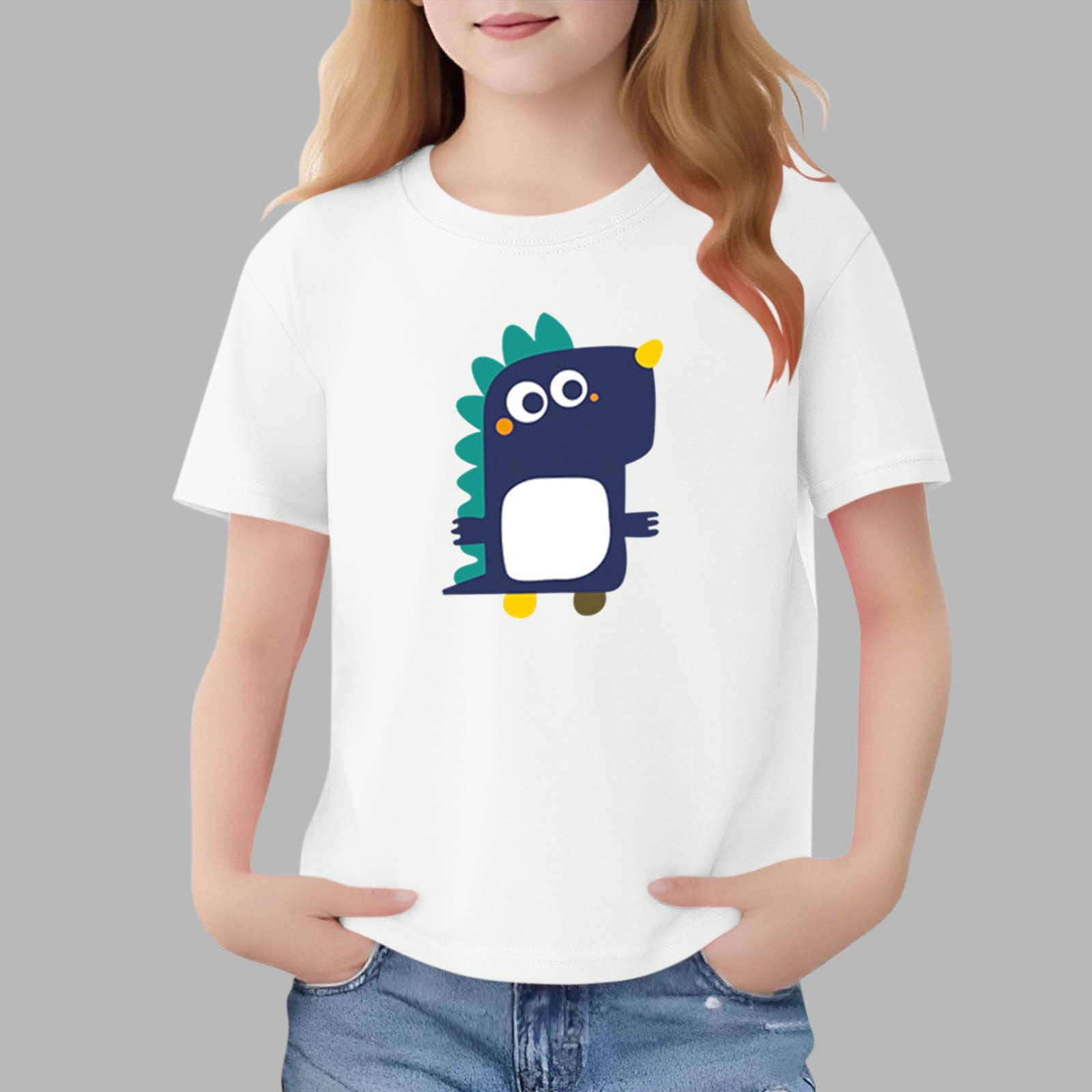 hengsof Graphic T Shirts for Kids Crew Neck Funny Animal Print Short ...