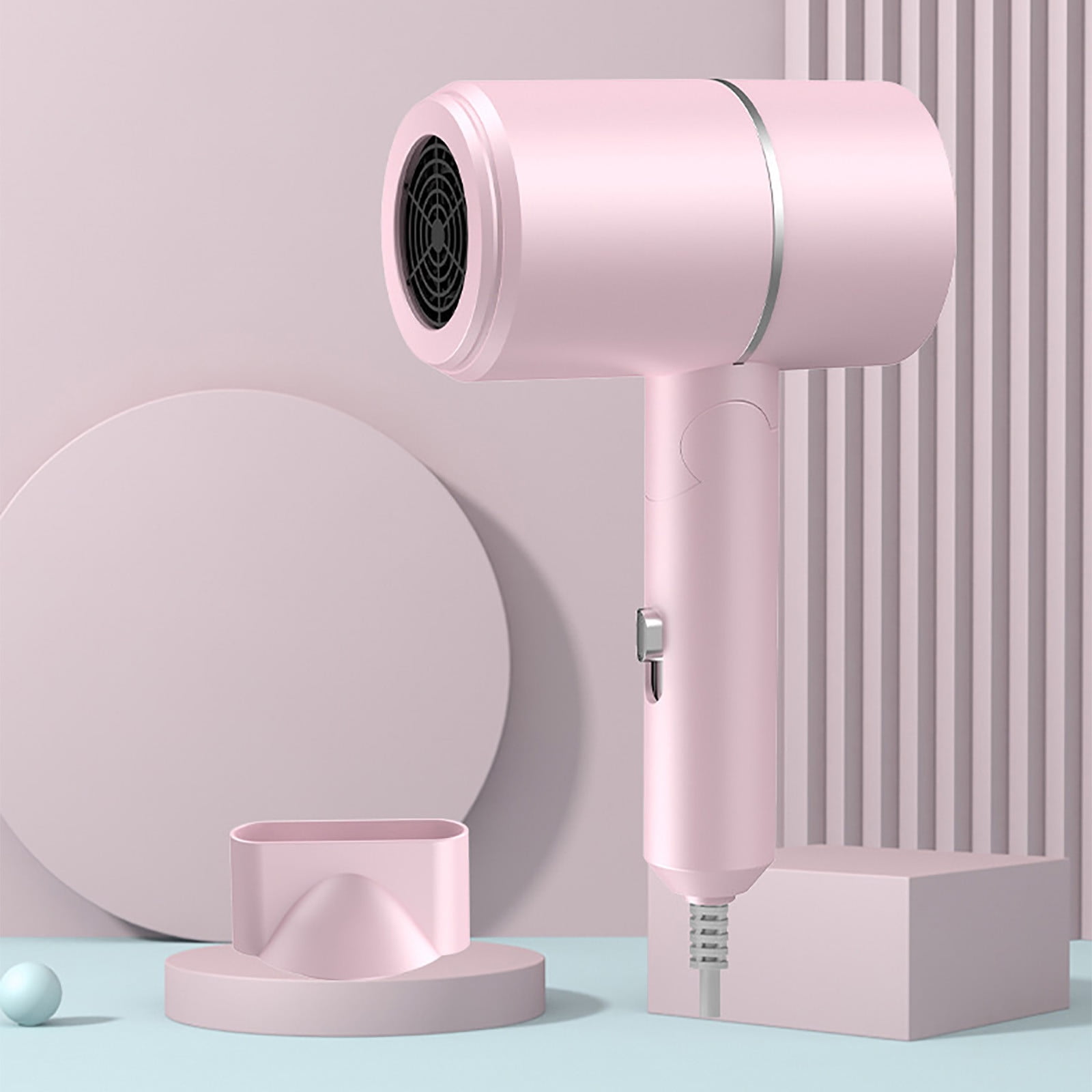 hengsof Hair Blow Dryer with Diffuser, 1800W Ionic Travel Hiar Dryer ...