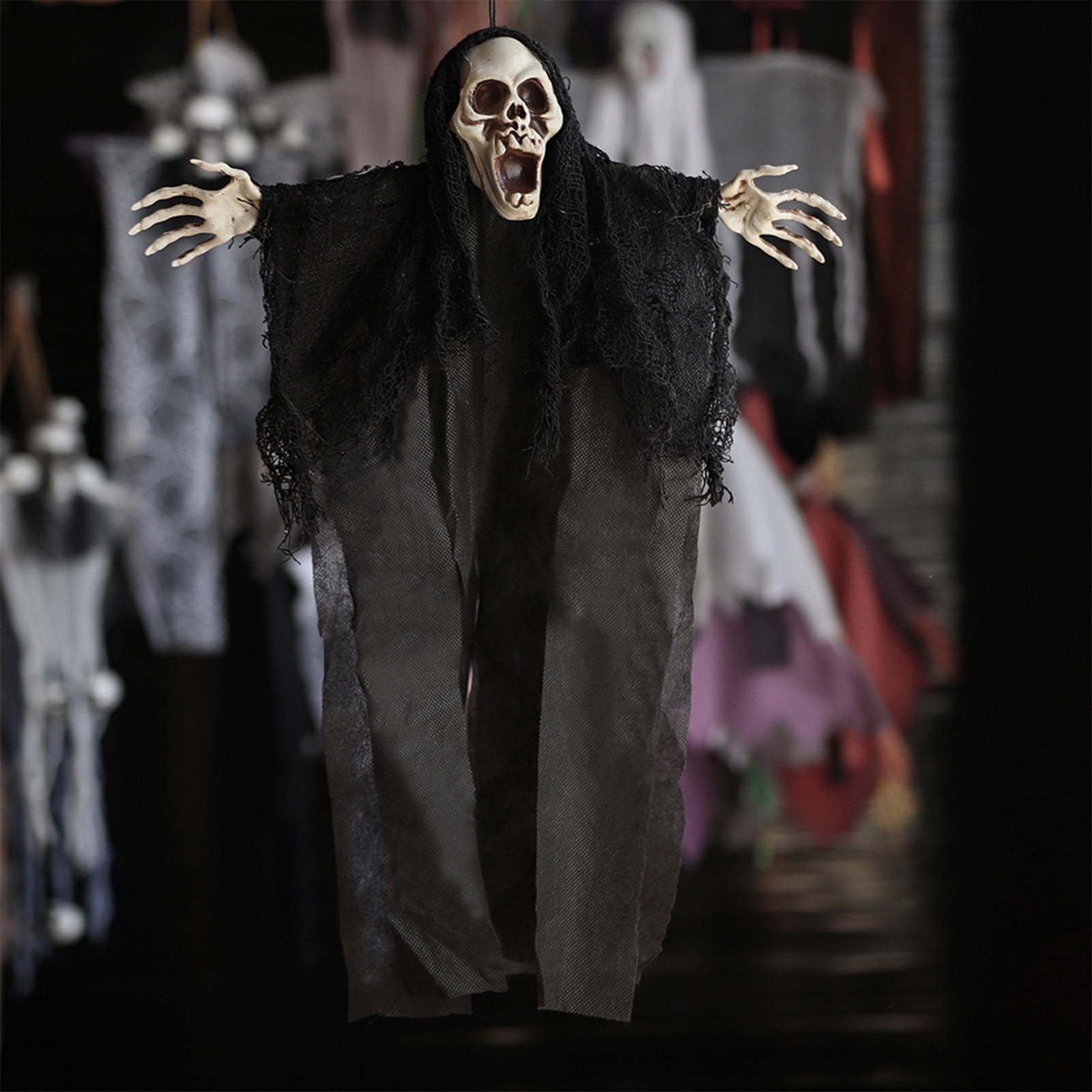 hengsof Halloween Hanging-small Life Size Halloween Prop Skull With ...