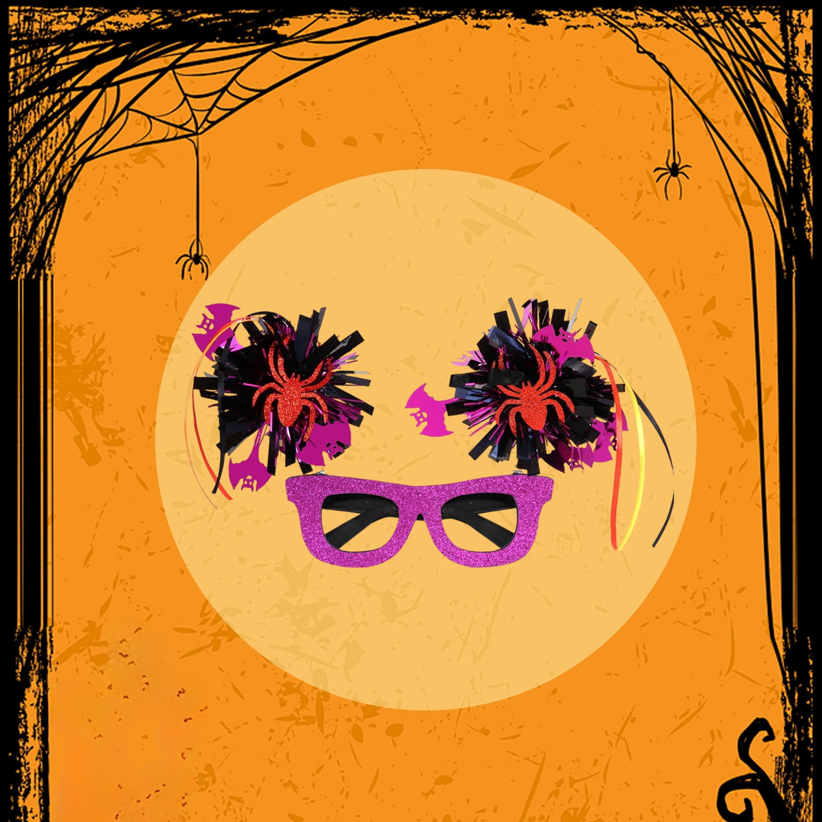 hengsof Halloween Paper EyeGlasses, Funny Glasses Ghost Bat Spider ...