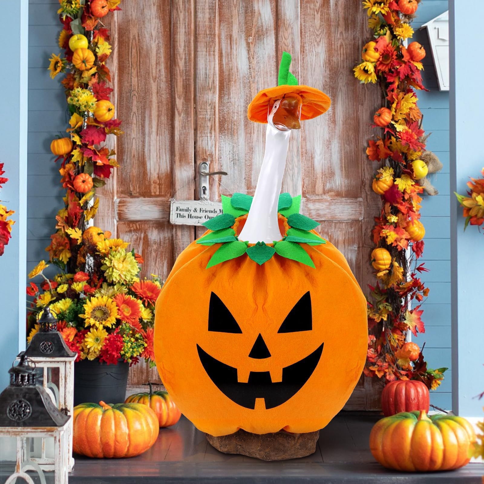 hengsof Halloween Porch Goose Outfits Fall Halloween Christmas ...
