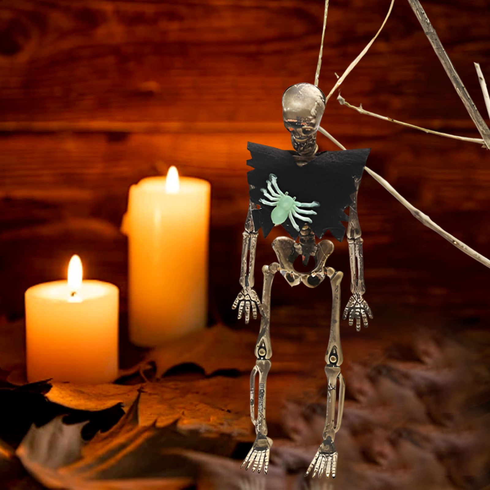 hengsof Halloween Skeleton Decorations, Posable Plastic Skeleton, Large ...