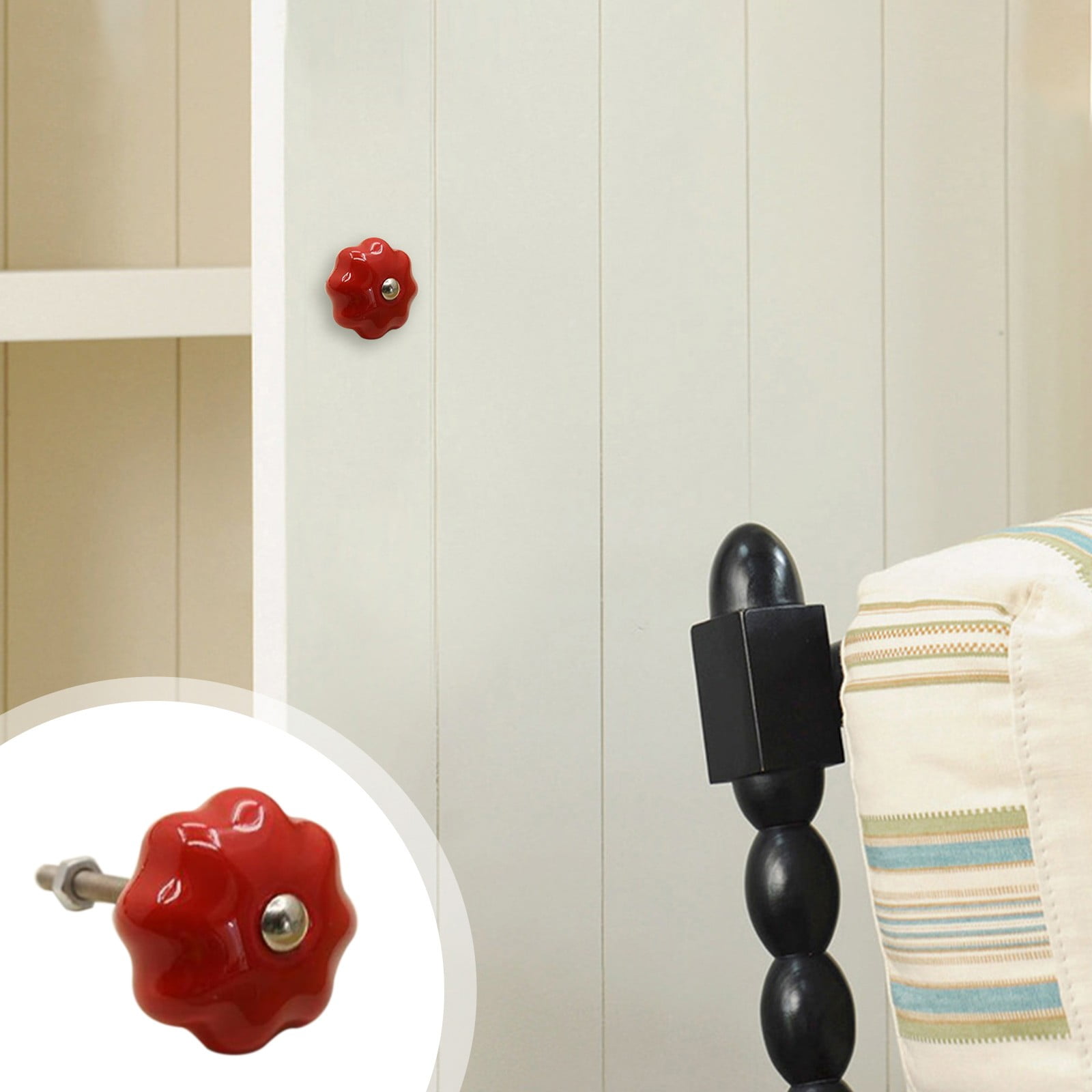 hengsof Hand Drawn Ceramic Blue And White Porcelain Pumpkin Handle Knob ...