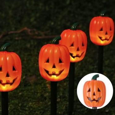 Metal Pumpkin Yard Sign Garden Stake Halloween Outdoor Decoration ...