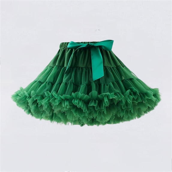 hengsof Kids Adjustable Waist Tulle Tutu Skirt, Puffy Layered Dance ...